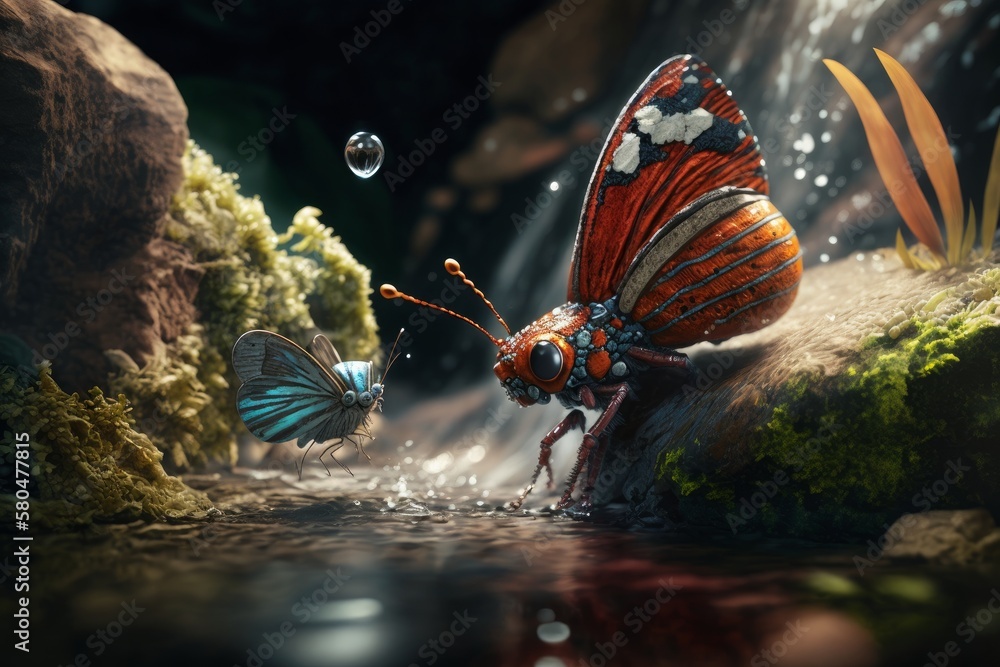 A Fairy Tale Water Polo Game Between a Butterfly and Insect: An Epic ...