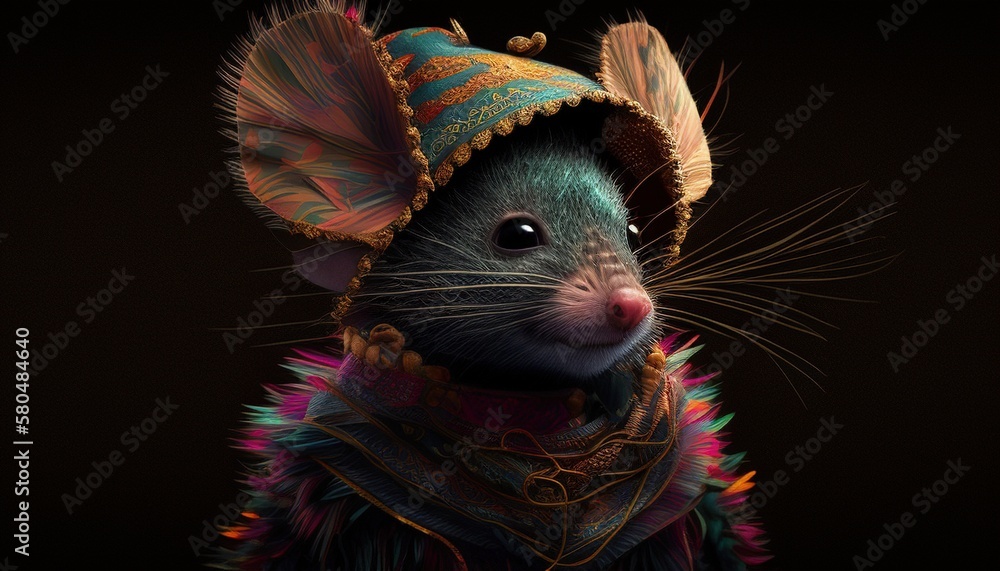 Masquerading Mouse, A cunning rodent that cleverly disguises itself to ...