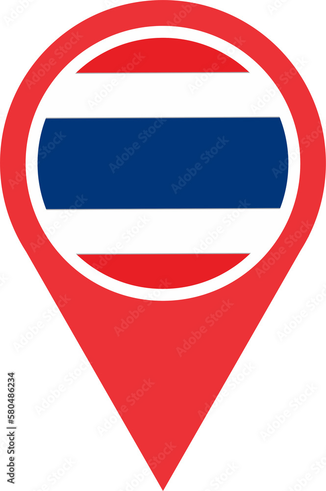 Pin map location Thailand 2023031116 Stock Illustration | Adobe Stock