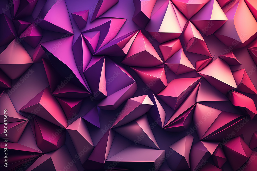 mesmerizing image of geometric shapes in different shades of purple and ...