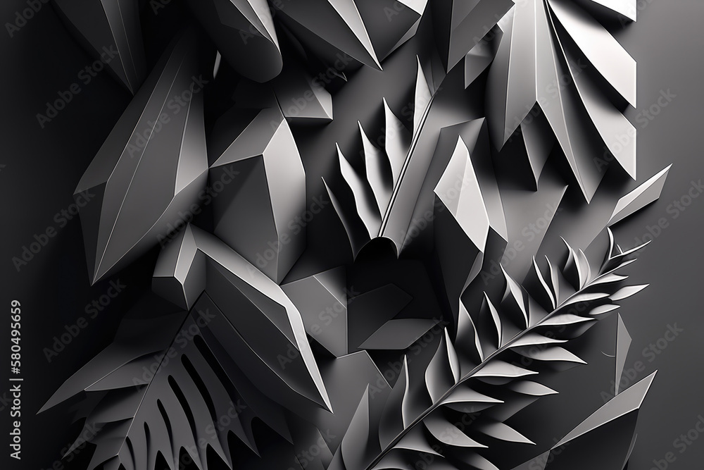 Minimalistic abstract art of monochromatic shapes with subtle texture ...