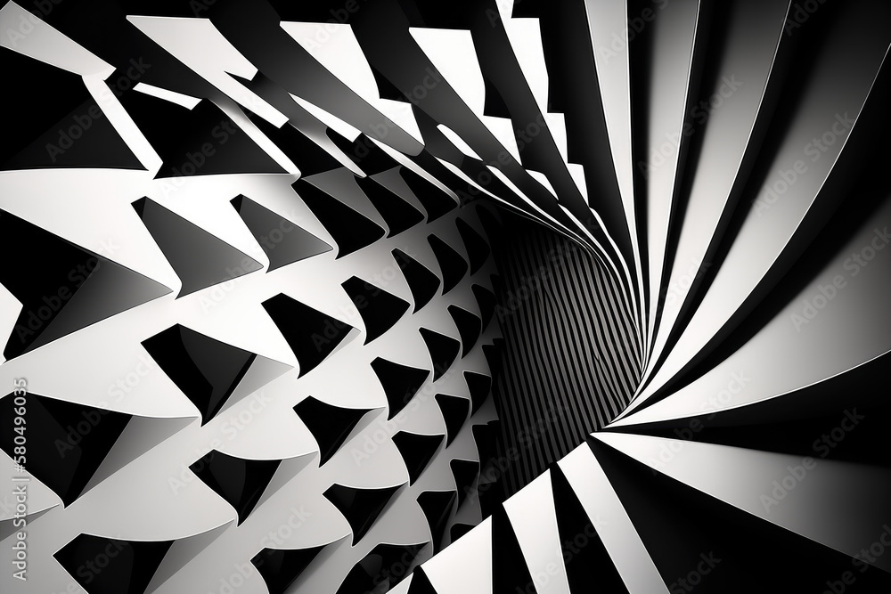 bold and striking wallpaper featuring geometric shapes in shades of ...