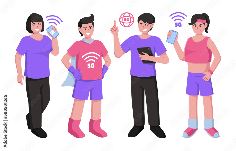 Cartoon characters using mobile wireless technology for faster ...