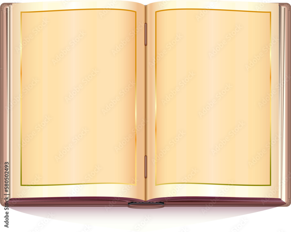 Open book with empty blank sheet page vector isolated Stock Vector ...