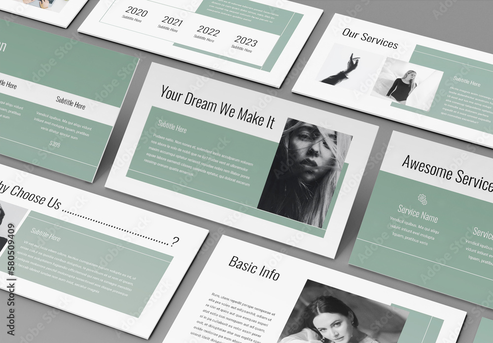 Business Presentation Slides Layout Stock Template | Adobe Stock