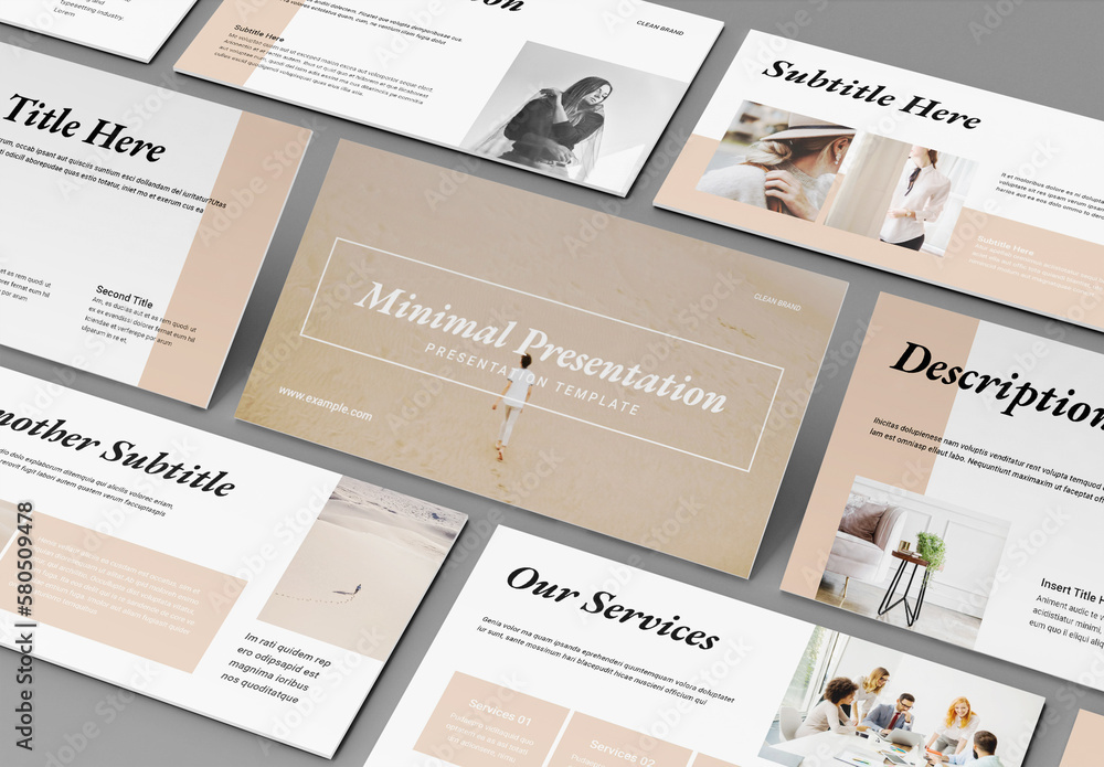 Minimal Presentation Template Layout Design Stock Template | Adobe Stock