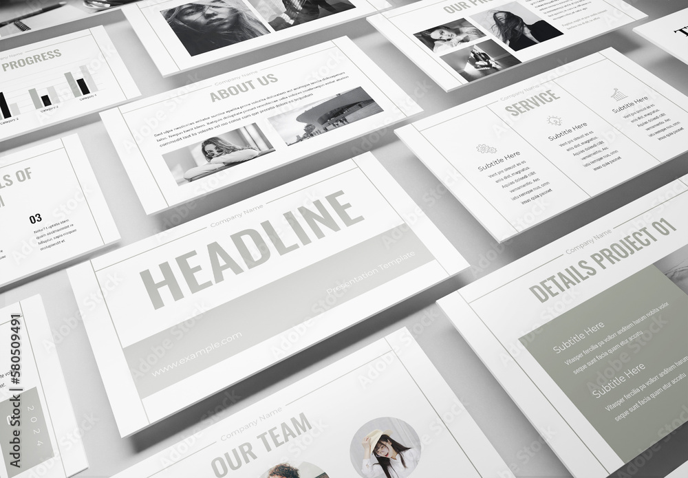 Minimalist Black Presentation Layout Stock Template | Adobe Stock