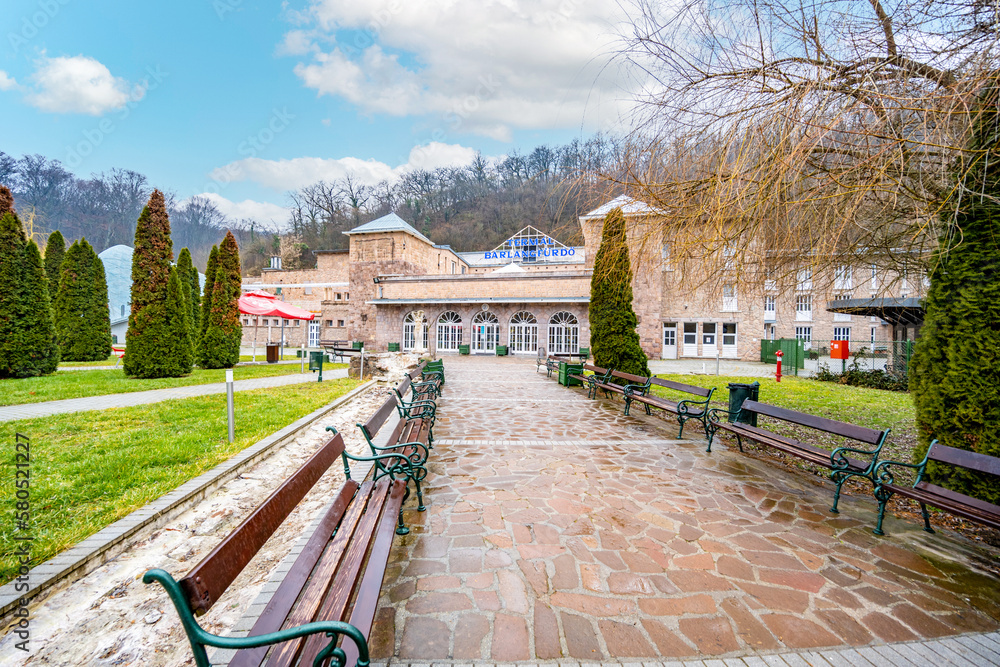 Cave bath complex (Barlangfurdo), a thermal bath complex in a natural ...