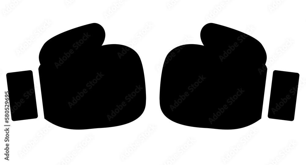 Boxing gloves versus battle icon on transparent background. Boxing and ...