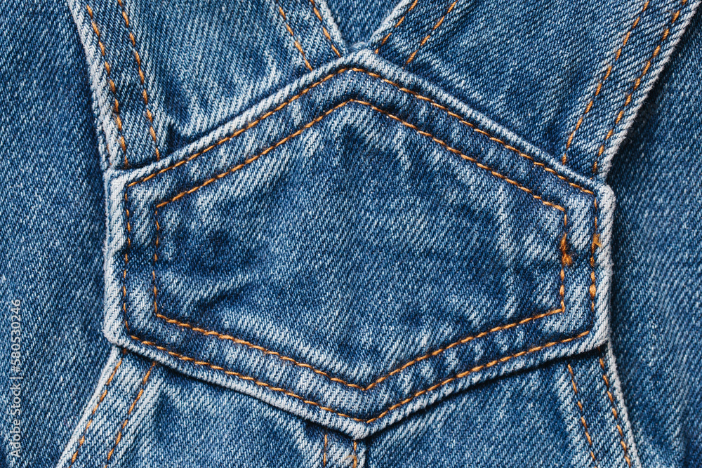 Fashion background with empty copy space for graphic design. Dungarees ...