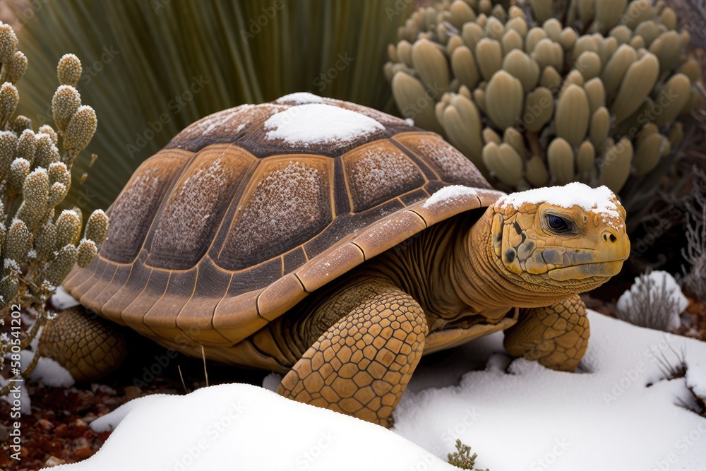 Sonoran Desert Tortoise (Gopherus morafkai) in Snow Canyon State Park ...
