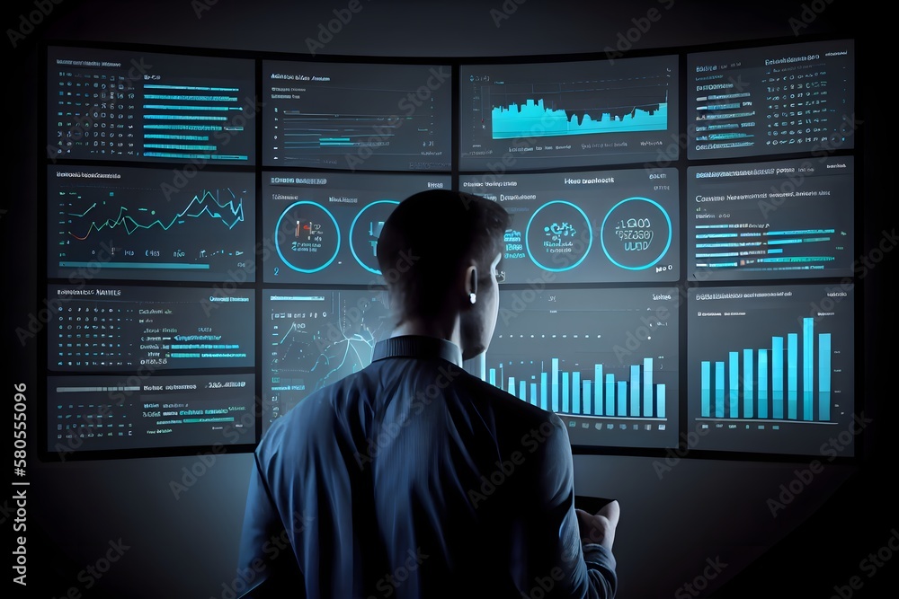 Business and technology Data analyst working on business analytics ...