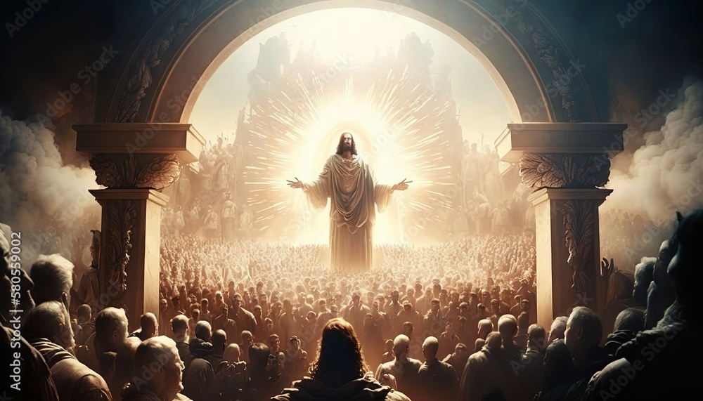 Revelation of Jesus Christ, Jerusalem of the Bible. Stock Illustration ...