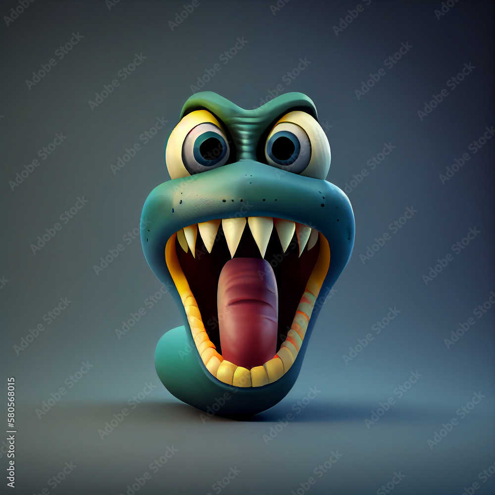Angry Snake Cartoon Character Stock Illustration | Adobe Stock