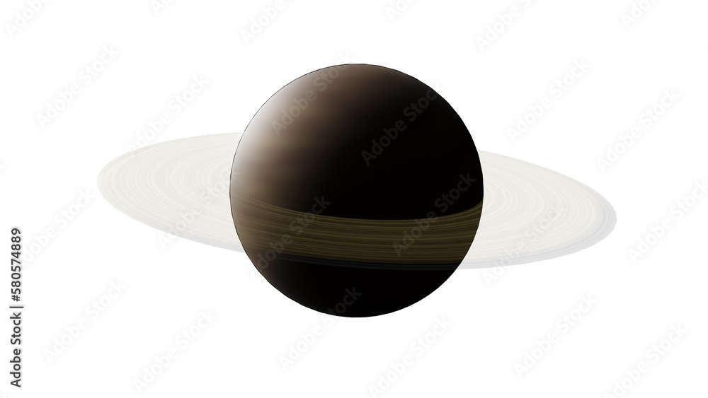 The Saturn planet as transparent procedural 3d modeling png file. Stock ...
