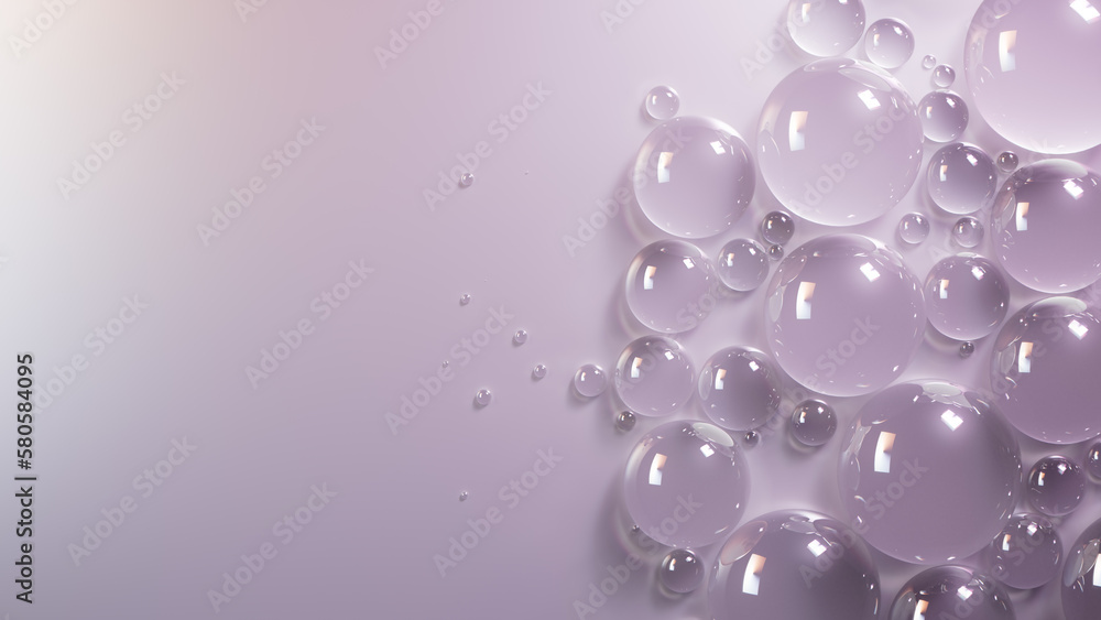 Condensation Drops Background. White and Violet, Modern Banner with ...