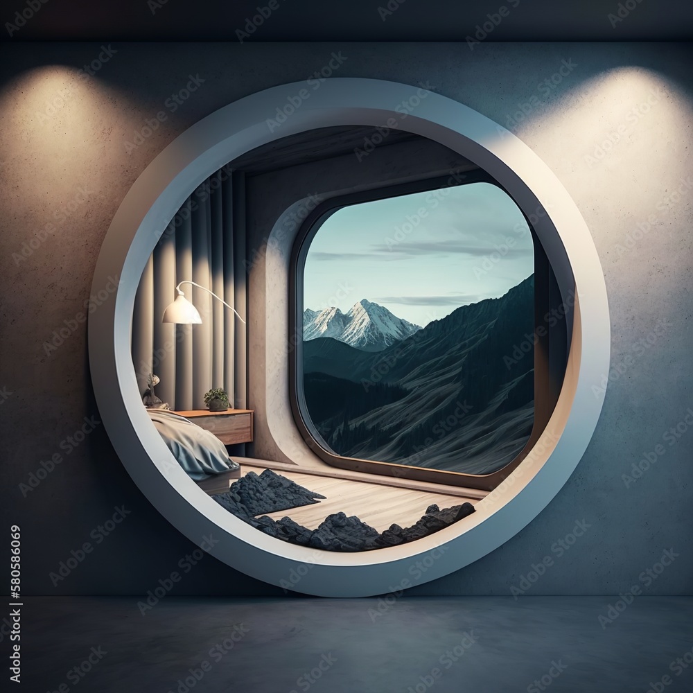 modern window concept circular rectangle shaped well ventilated opening ...