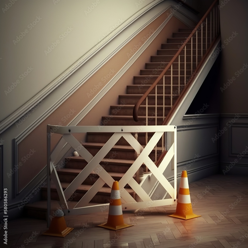 safety barrier at the turn of the stairs winding staircase fantasy ...