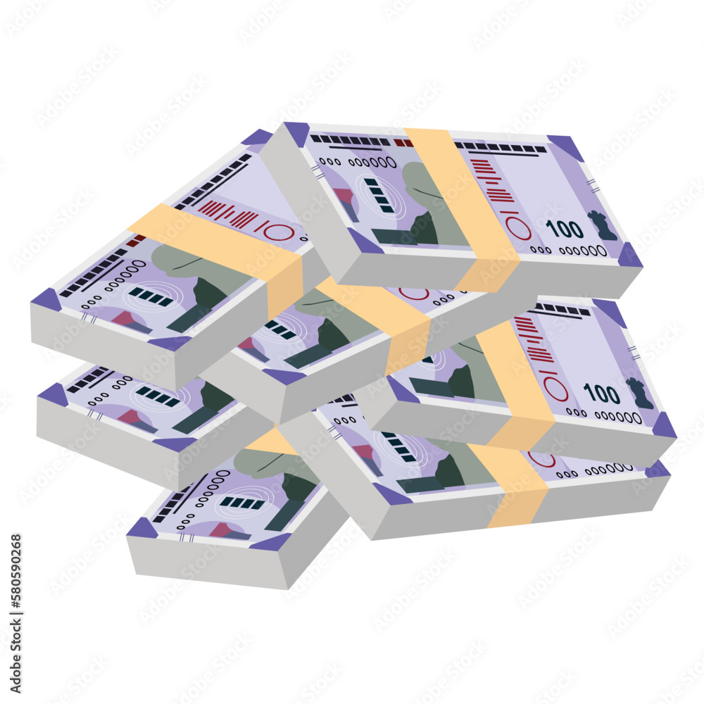 Indian Rupee Vector Illustration. India, Bhutan money set bundle ...