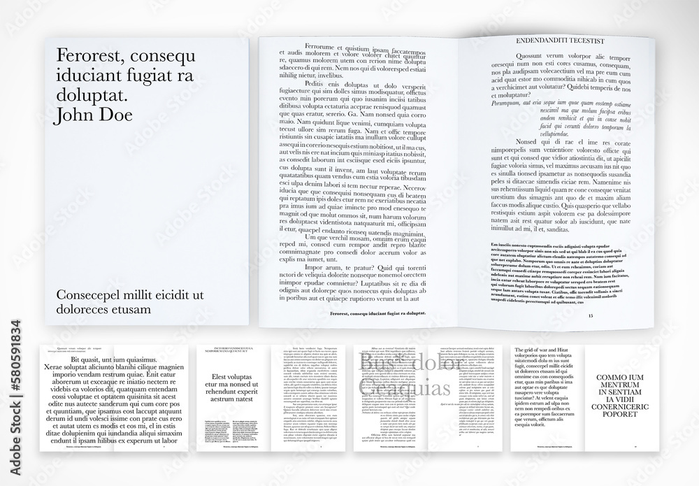 Typographical Type Book Stock Template | Adobe Stock