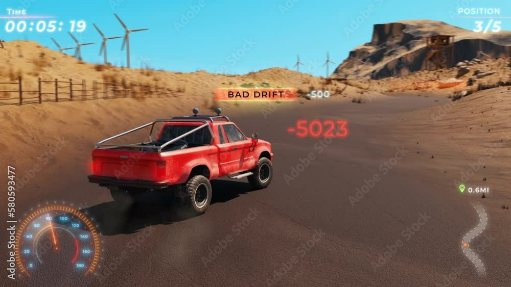 Vídeo do Stock: Using the modern car at the desert location on the ...