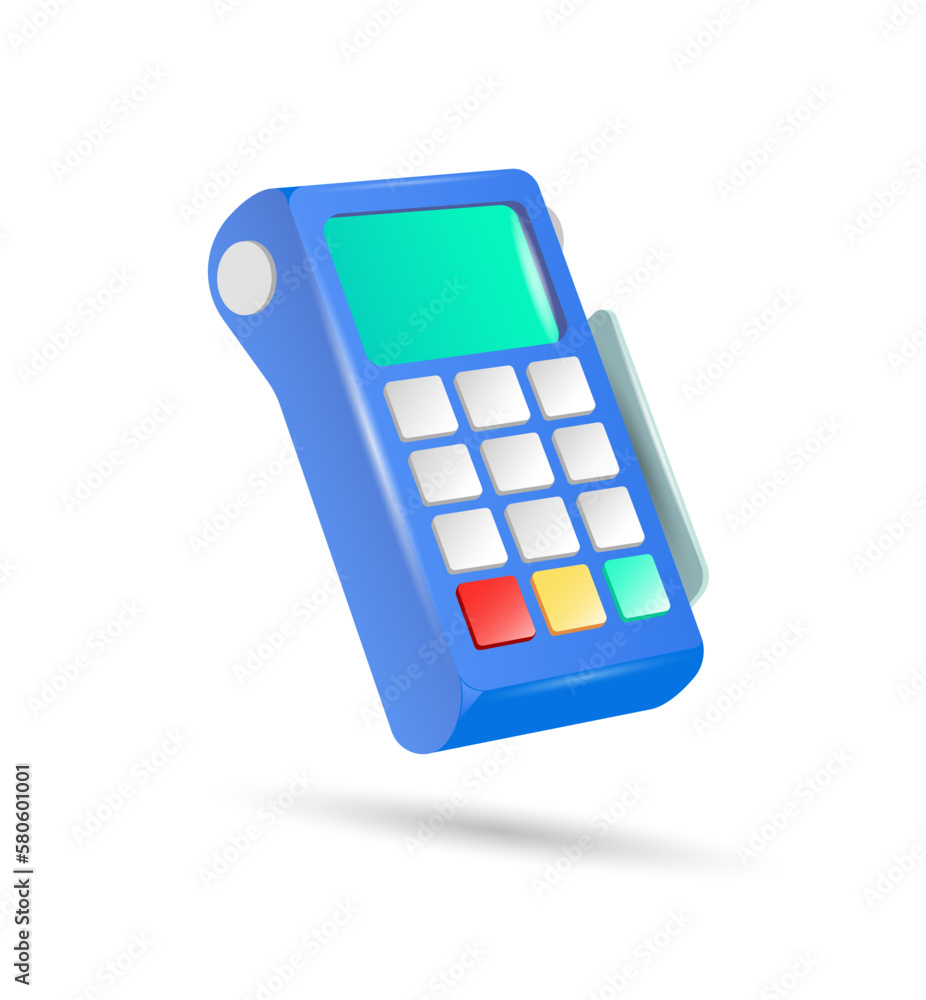 Payment terminal, a modern POS-bank payment device. A payment device ...