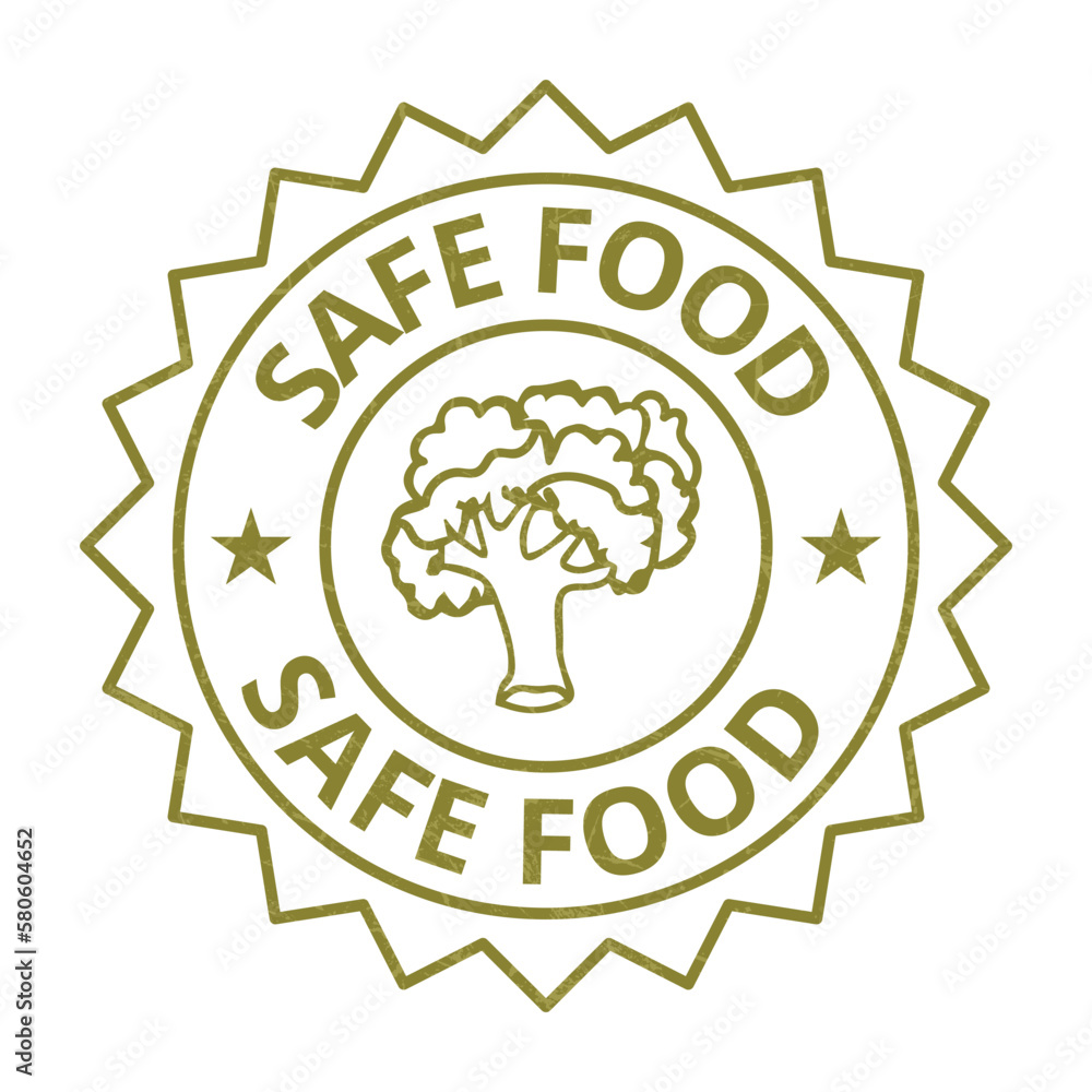 Food Safety Icons, Safe Food Badge, Seal, Tag, Label, Sticker, Emblem ...