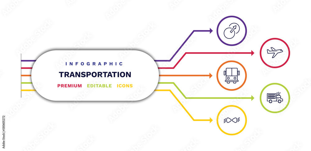 set of transportation thin line icons. transportation outline icons ...