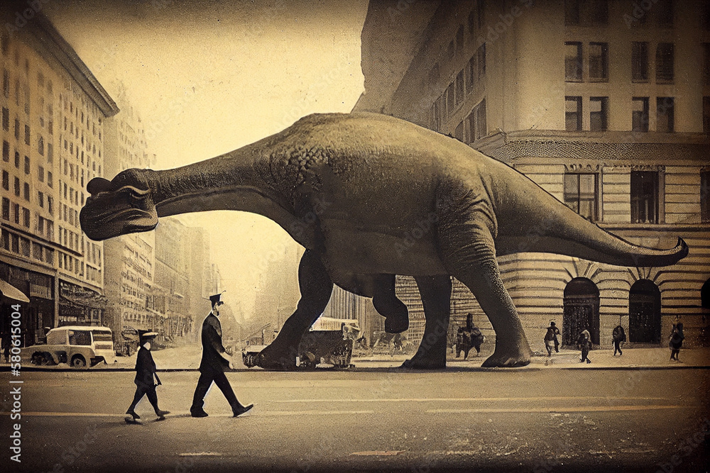 A vintage-style generative ai illustration from the early 1900s ...