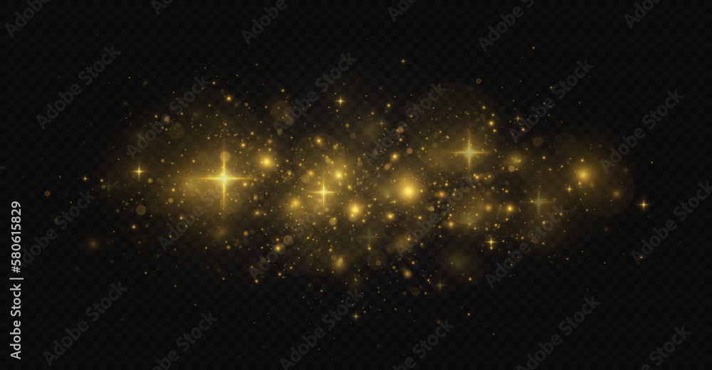 Sparkle background with luminous particles. Sparks and stars twinkle on ...