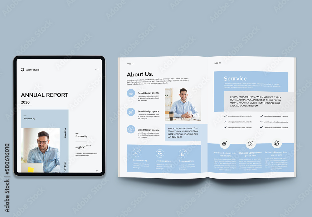 Annual Report Stock Template | Adobe Stock