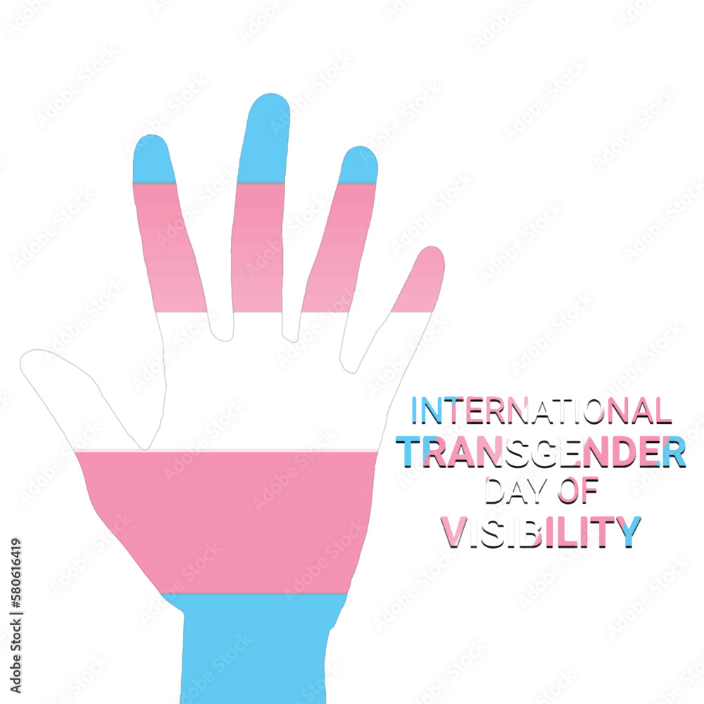 International Transgender Day of Visibility vector illustration. hand ...
