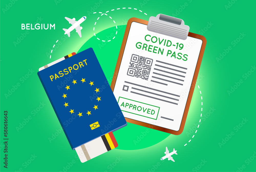 Covid-19 immunity passport with QR code. Vaccination or negative ...