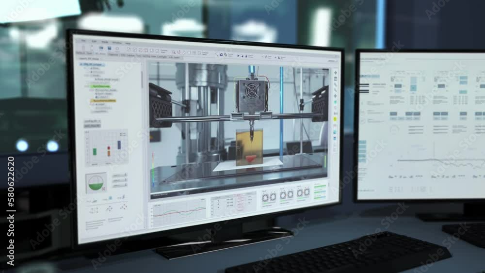 Hi tech 3D printer equipment deals with the vital human organ ...