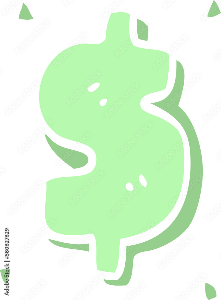 cartoon doodle dollar sign Stock Illustration | Adobe Stock