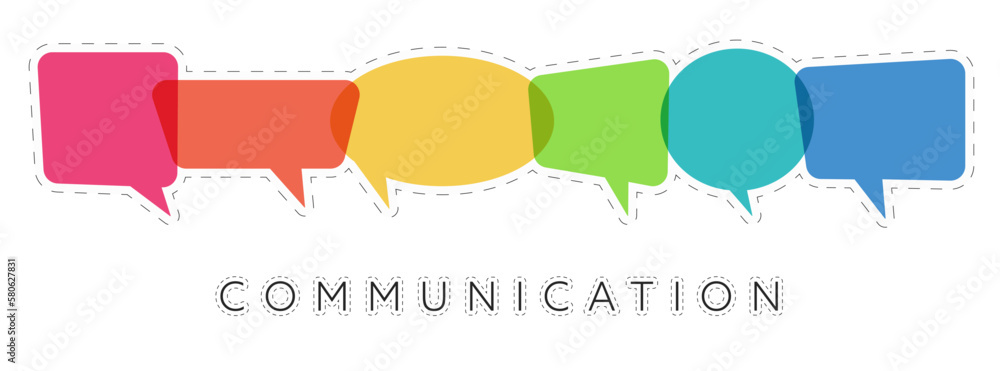 Cartoon empty comic style speech bubbles. Communication, teamwork ...