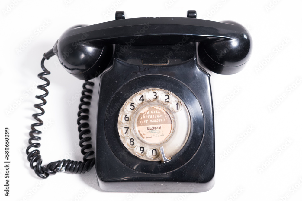 kent, uk 01.01.2023 A retro dial 746 antique vintage landline phone goo ...