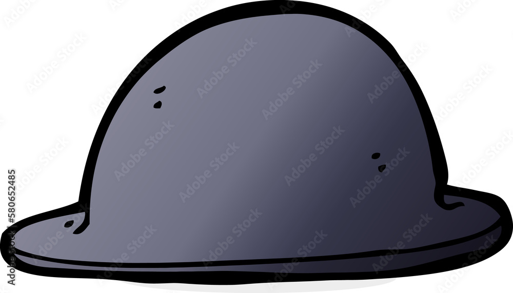 cartoon old bowler hat Stock Illustration | Adobe Stock