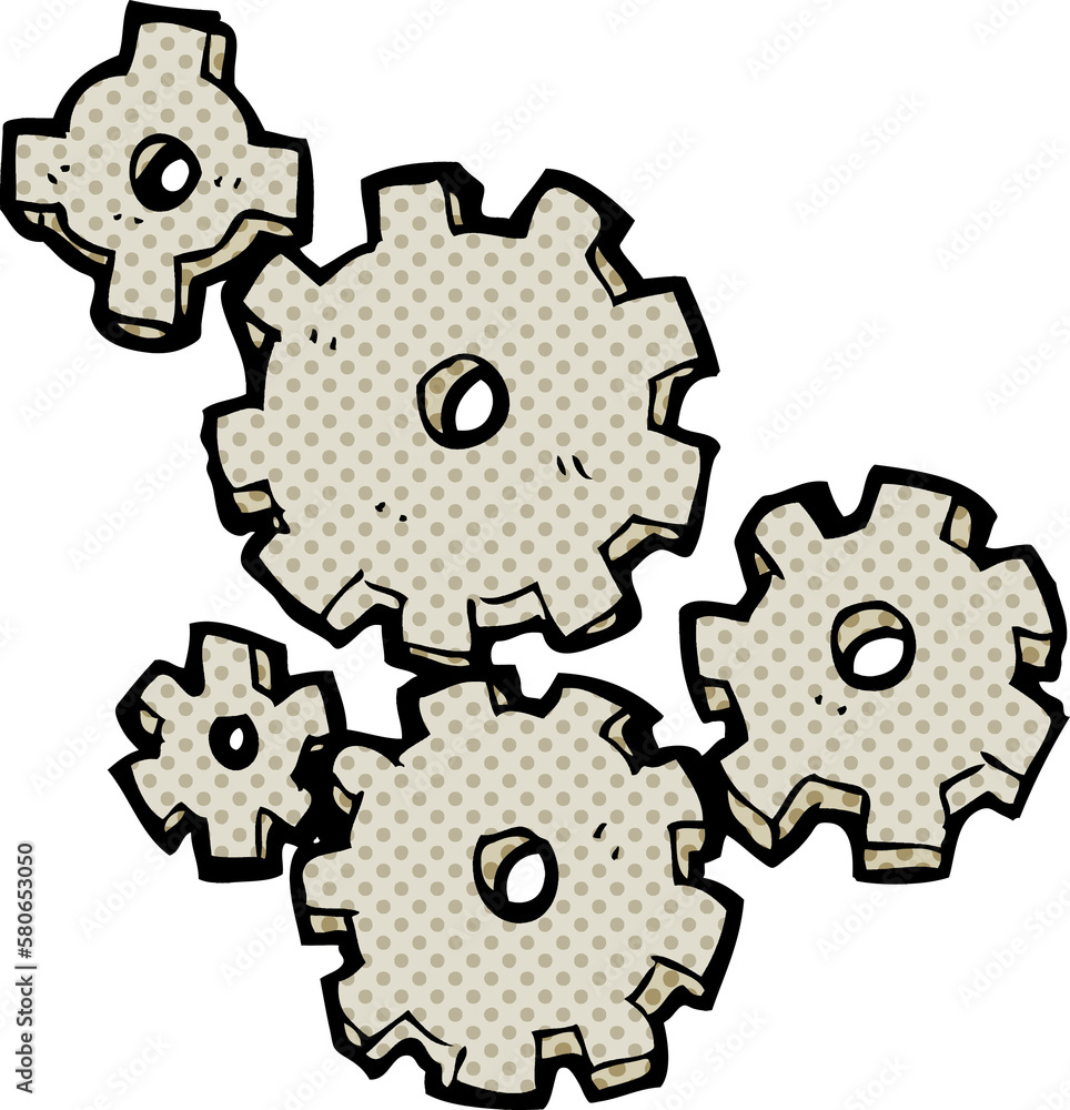 cartoon cogs and gears Stock Illustration | Adobe Stock