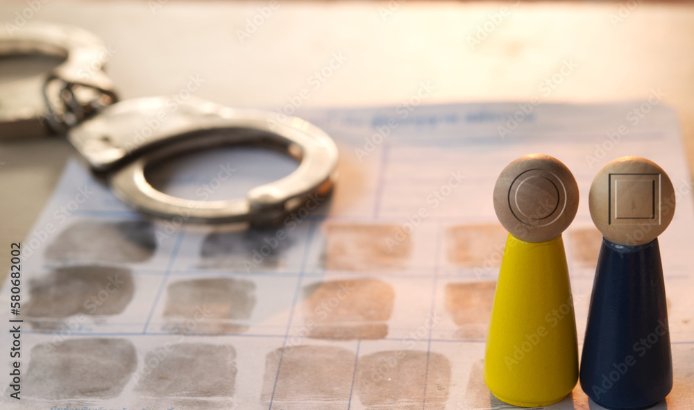 Law enforcement concept. agencies and individuals responsible for ...