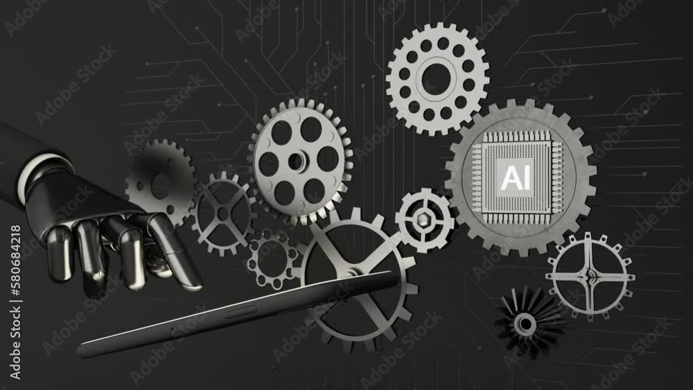 Artificial intelligence (AI) data mining, deep learning computer technologies. with cog gear ...