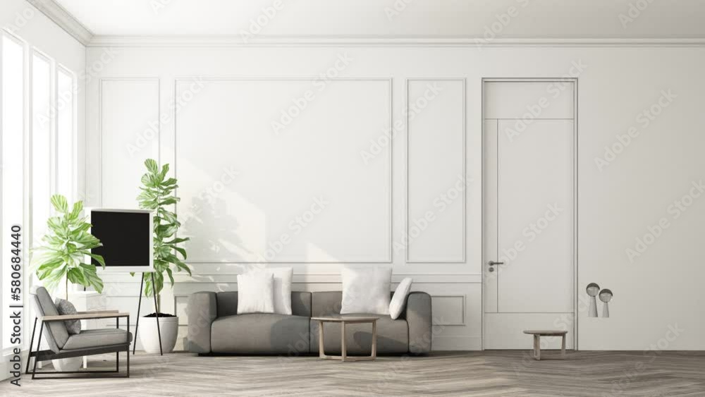 build up creation room The walls are decorated in white tones with ...