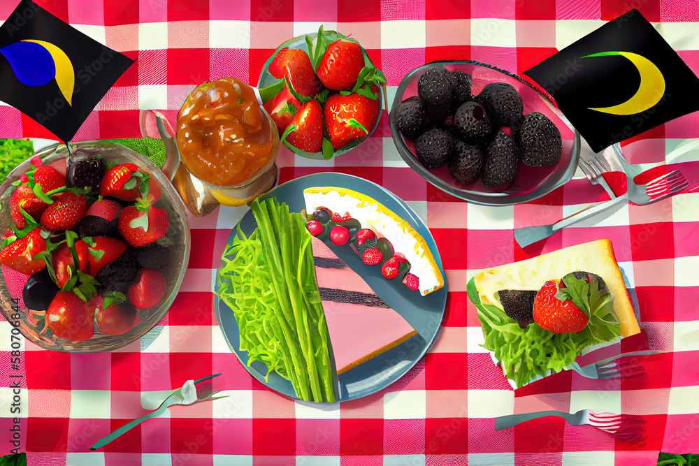 Exceptional Juneteenth day picnic background with Black Liberation ...