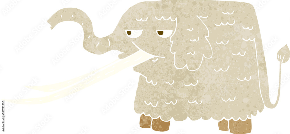cartoon woolly mammoth Stock Illustration | Adobe Stock