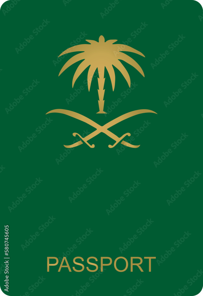 Vector Illustration of Saudi Arabian Passport Cover Stock Vector ...