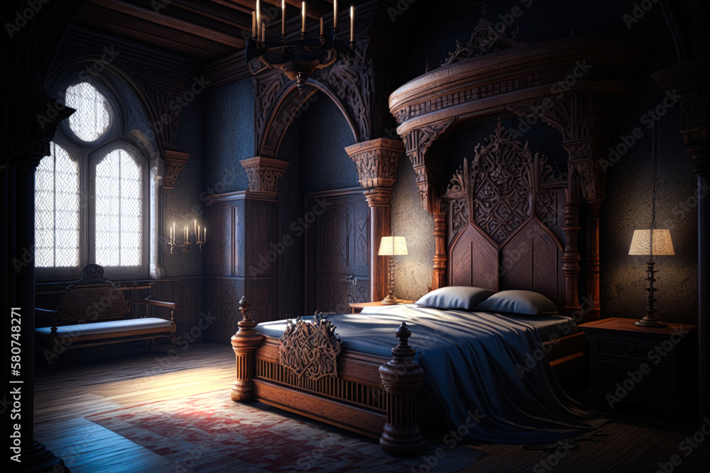 Castle Bedroom Interior