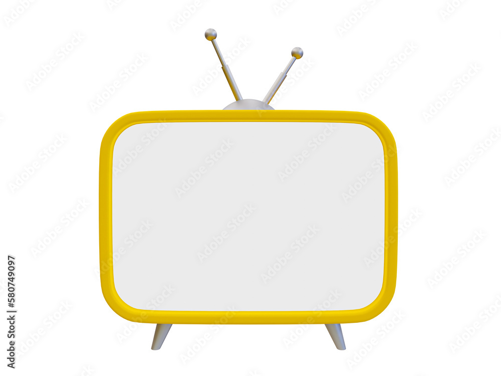 3d minimal tv template. blank tv screen template. tv screen glowing. 3d ...