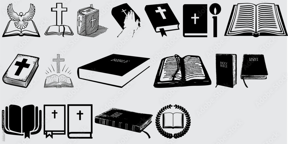 set of holy bible vector Stock Vector | Adobe Stock