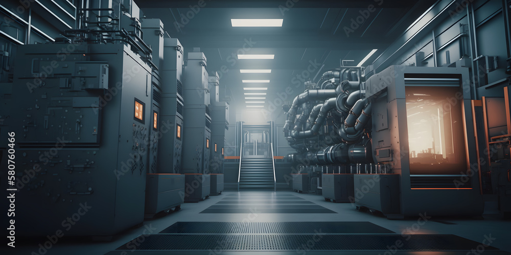 Macro Machine iron tools CNC cut of metal. Industrial banner ...