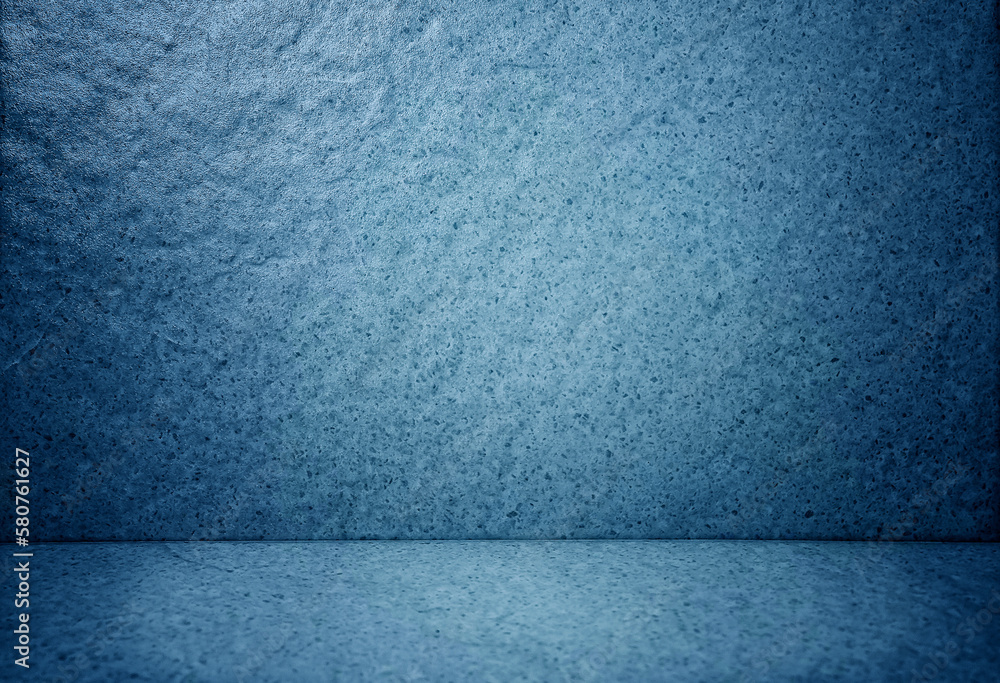 soft blue studio background. blue abstract stone cement floor and wall ...